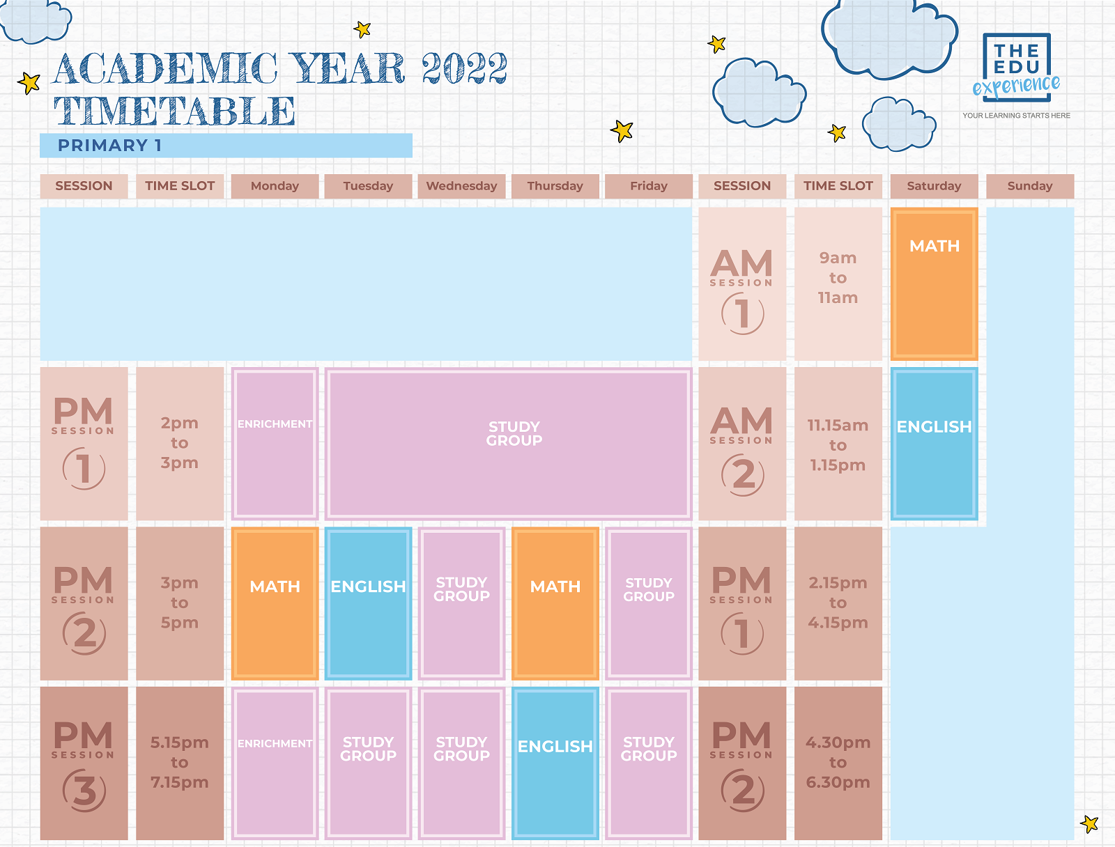 Class Schedule - The Edu Experience