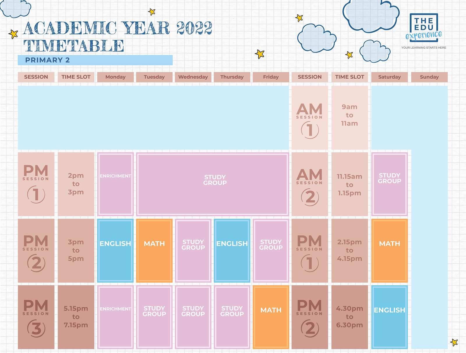 Class Schedule - The Edu Experience