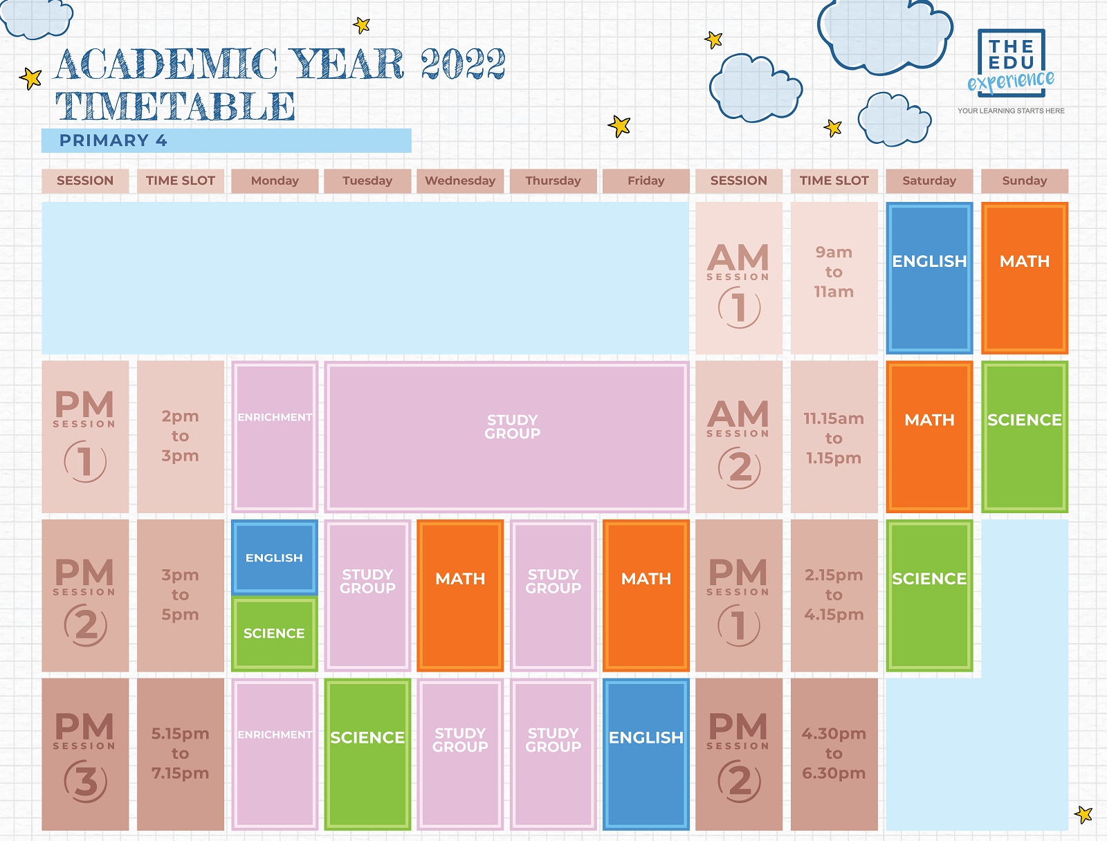 Class Schedule - The Edu Experience
