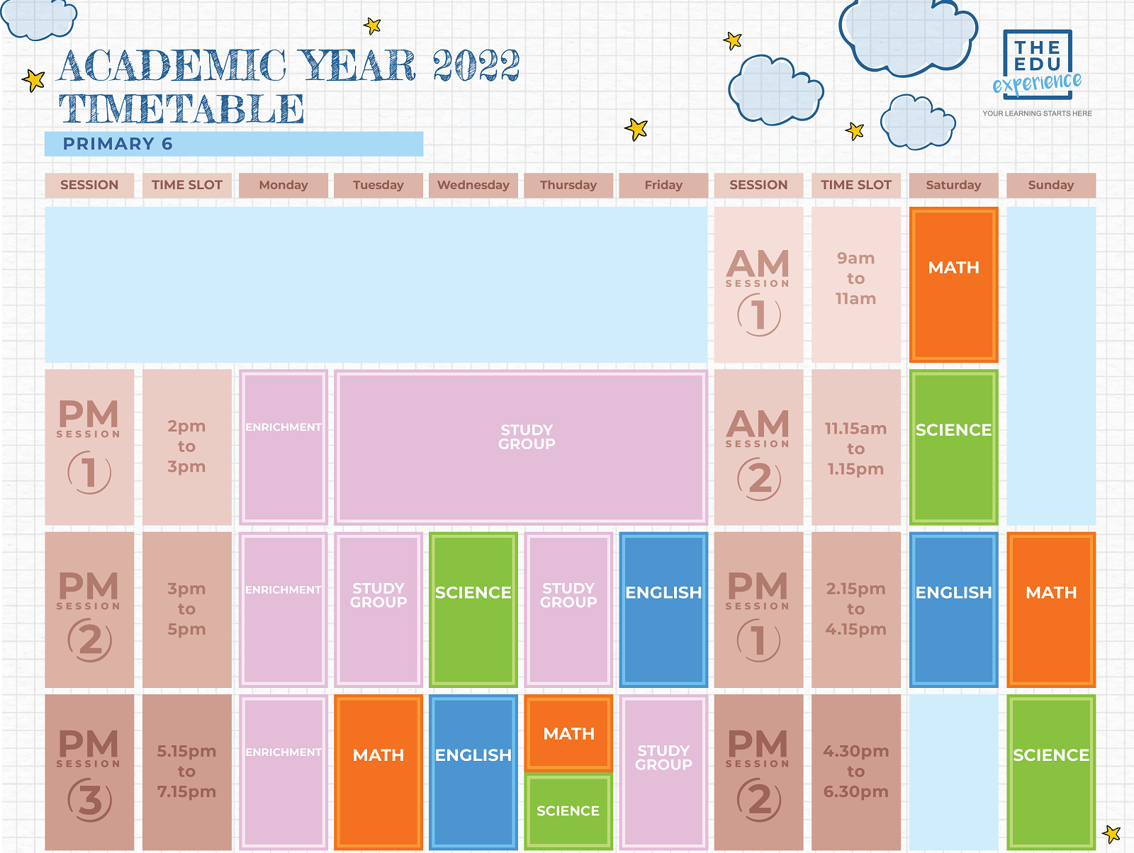 Class Schedule - The Edu Experience