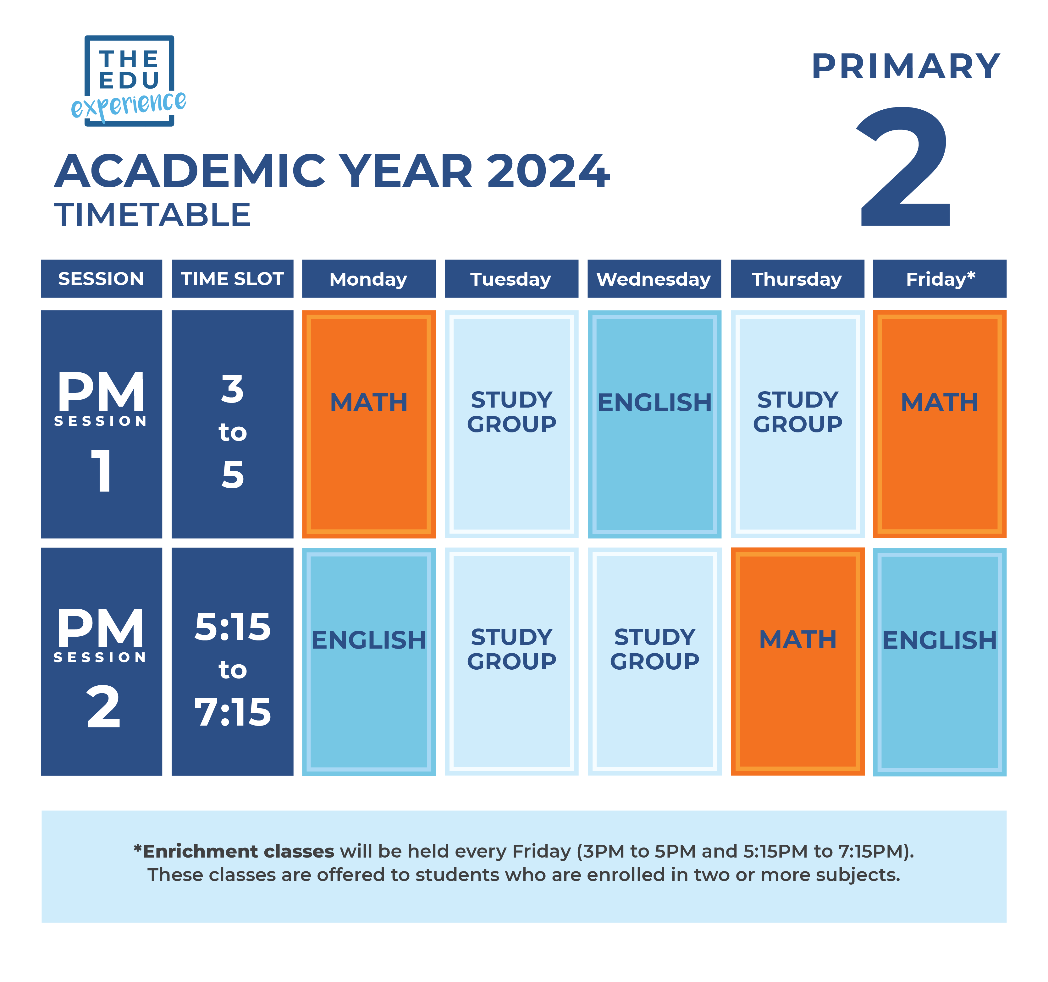 Class Schedule - The Edu Experience